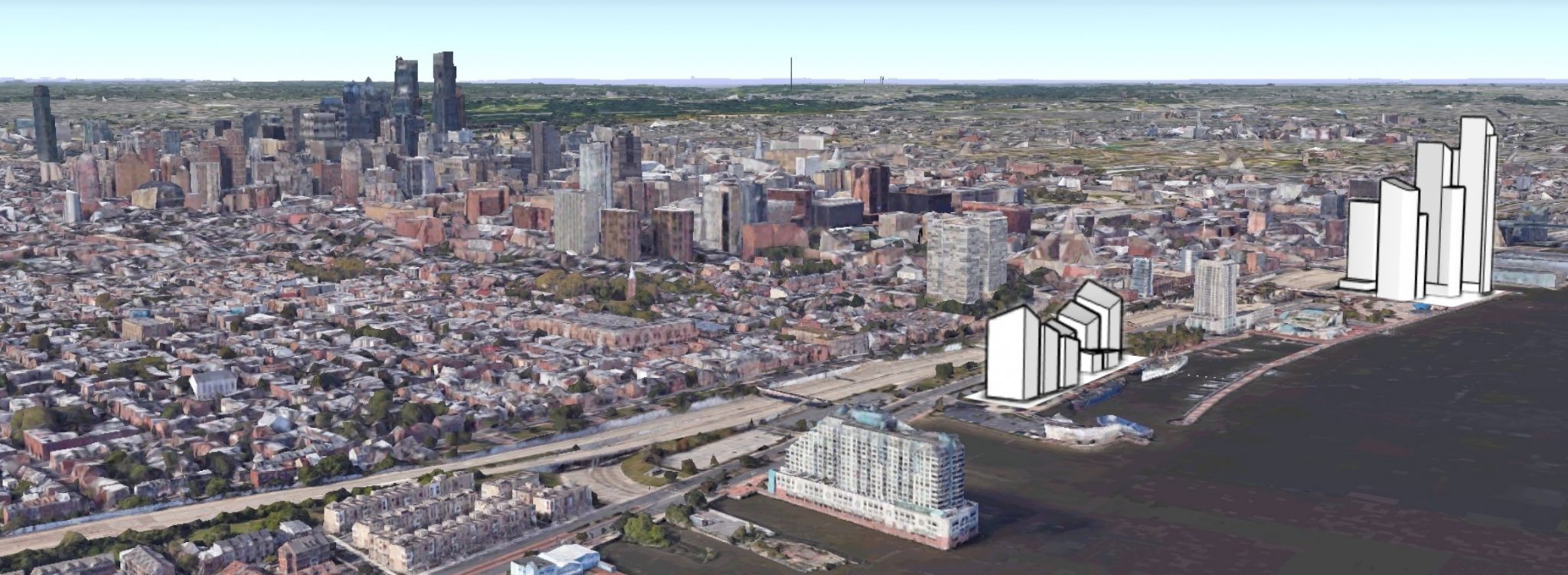 YIMBY Presents Exclusive Concept Massings for the Penn's Landing ...