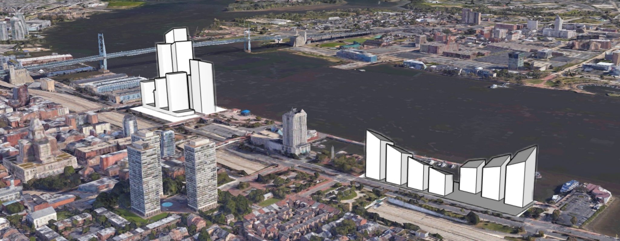 YIMBY Presents Exclusive Concept Massings for the Penn's Landing ...