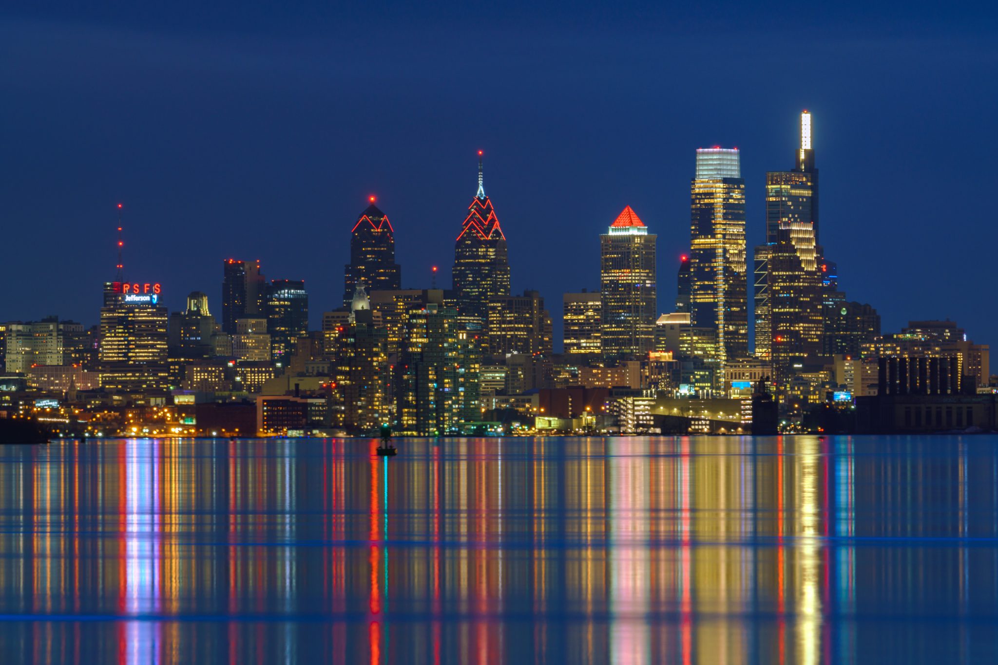 Decorative Lighting Upgrade Complete Atop One Liberty Place in Center ...