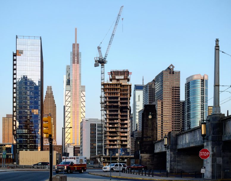 Riverwalk South Tower Receives Cladding in Center City West ...