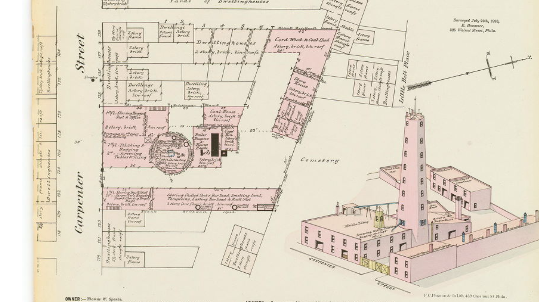 A Look at the Sparks Shot Tower, Built in 1808 in Queen Village, South ...