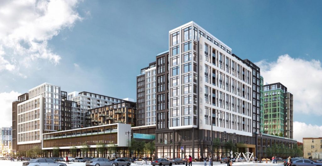 Tower Cranes Rise at Broad and Washington at 1001 South Broad Street in ...