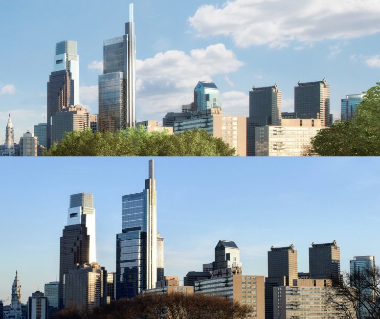 Comparing The 2014 and Final Design of The Comcast Technology Center ...