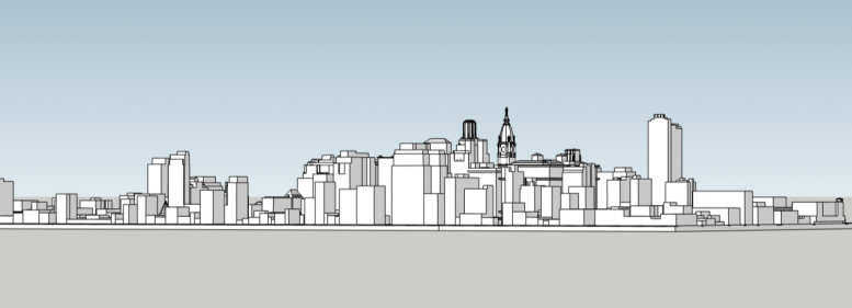 YIMBY Presents Massing Renderings of the Fourth Design for the PSFS ...