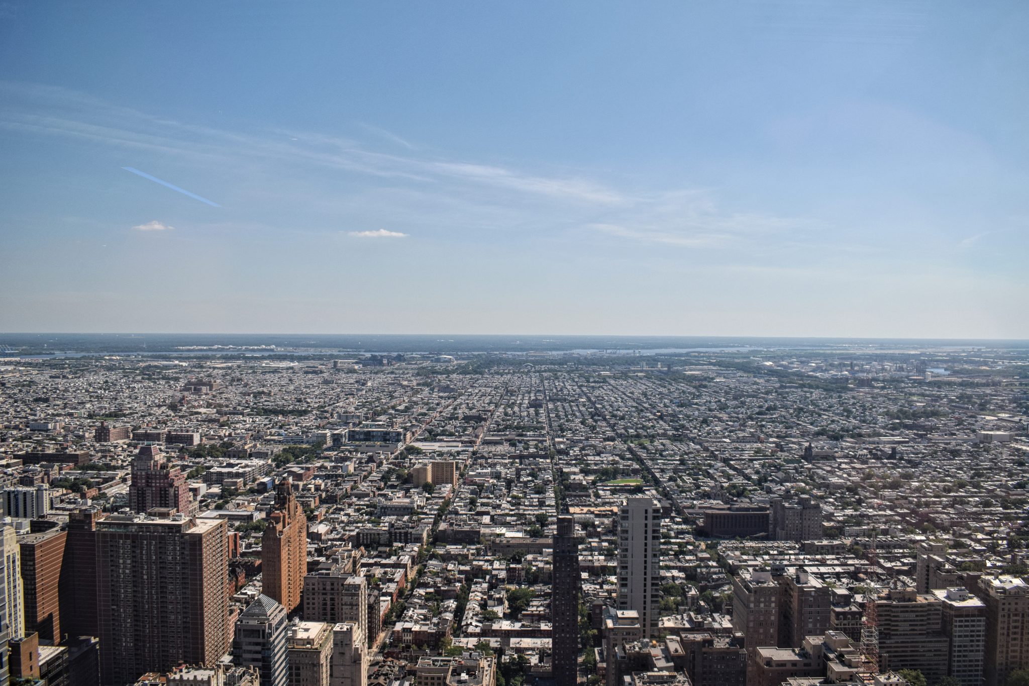 Looking at the Philadelphia Skyline from the Observatory Atop One ...