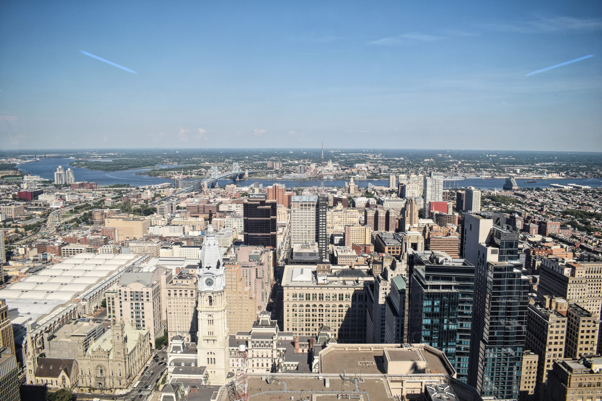 Looking at the Philadelphia Skyline from the Observatory Atop One ...