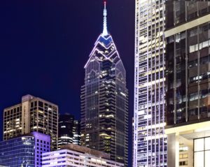 Looking at the Philadelphia Skyline from the Observatory Atop One ...