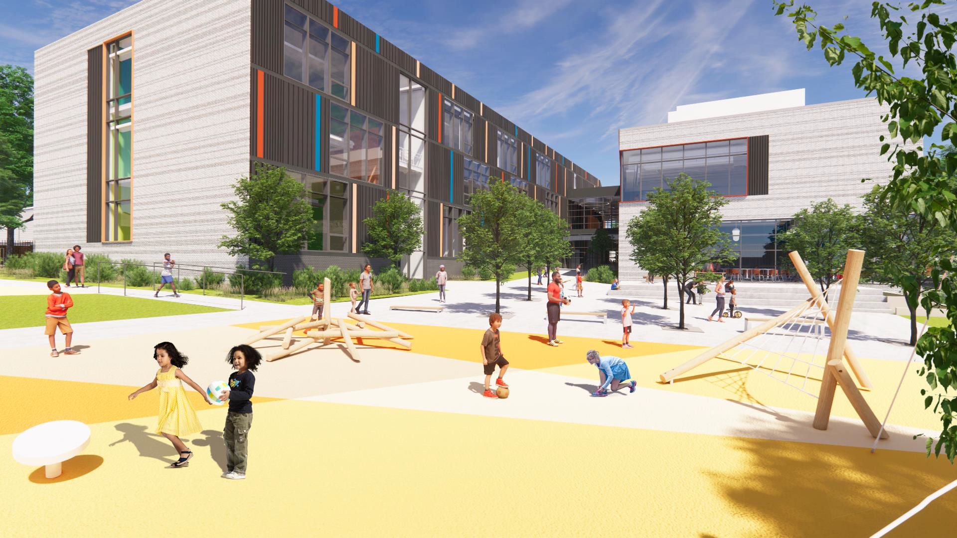 Yimby Shares Renderings For Lewis C Cassidy Elementary School In Overbrook West Philadelphia