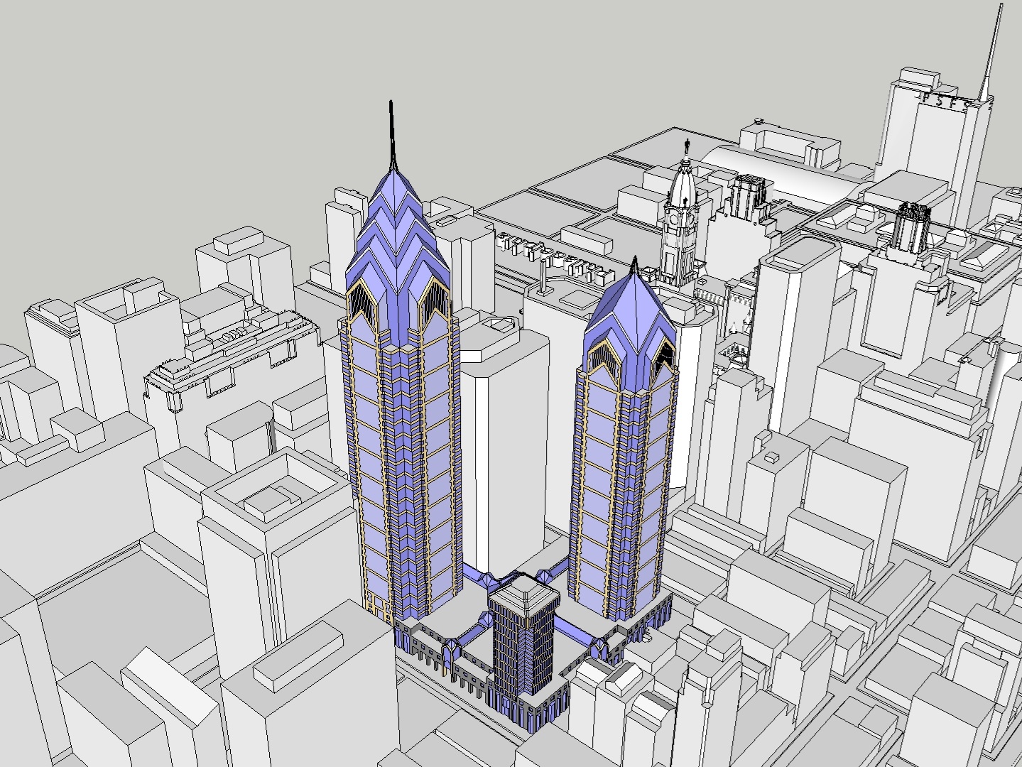 YIMBY Shares Detailed Models Of The 1985 Liberty Place Iteration In ...