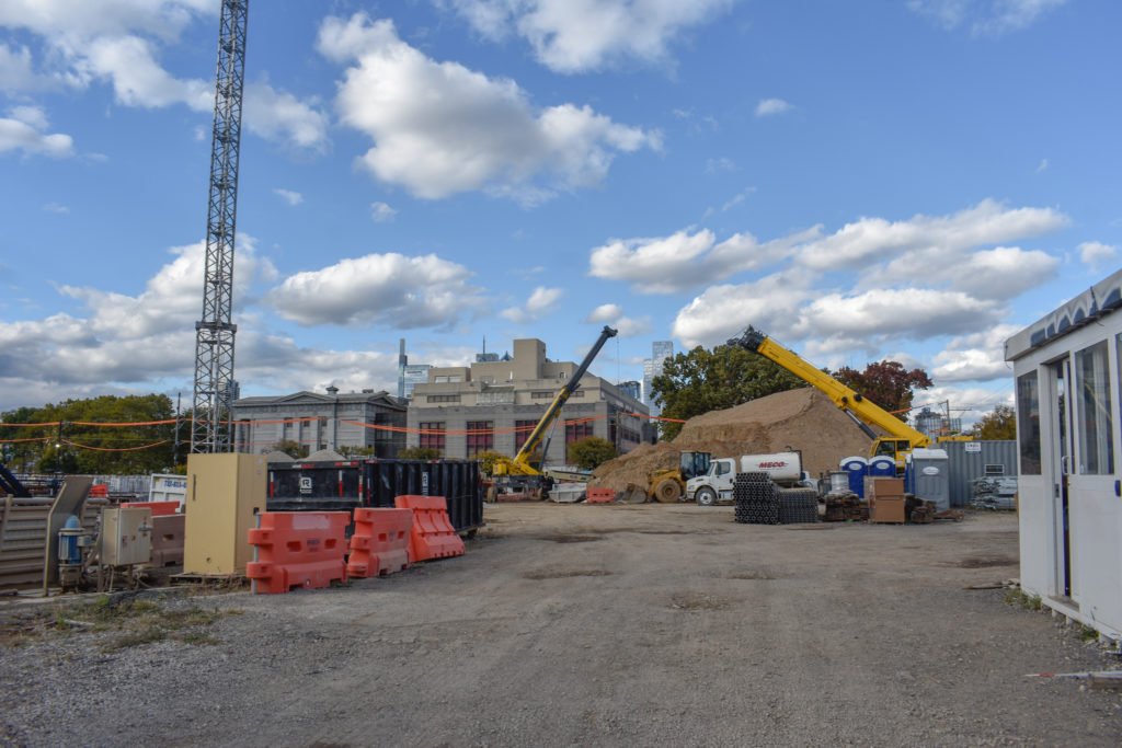 Tower Cranes Rise at Broad and Washington at 1001 South Broad Street in ...