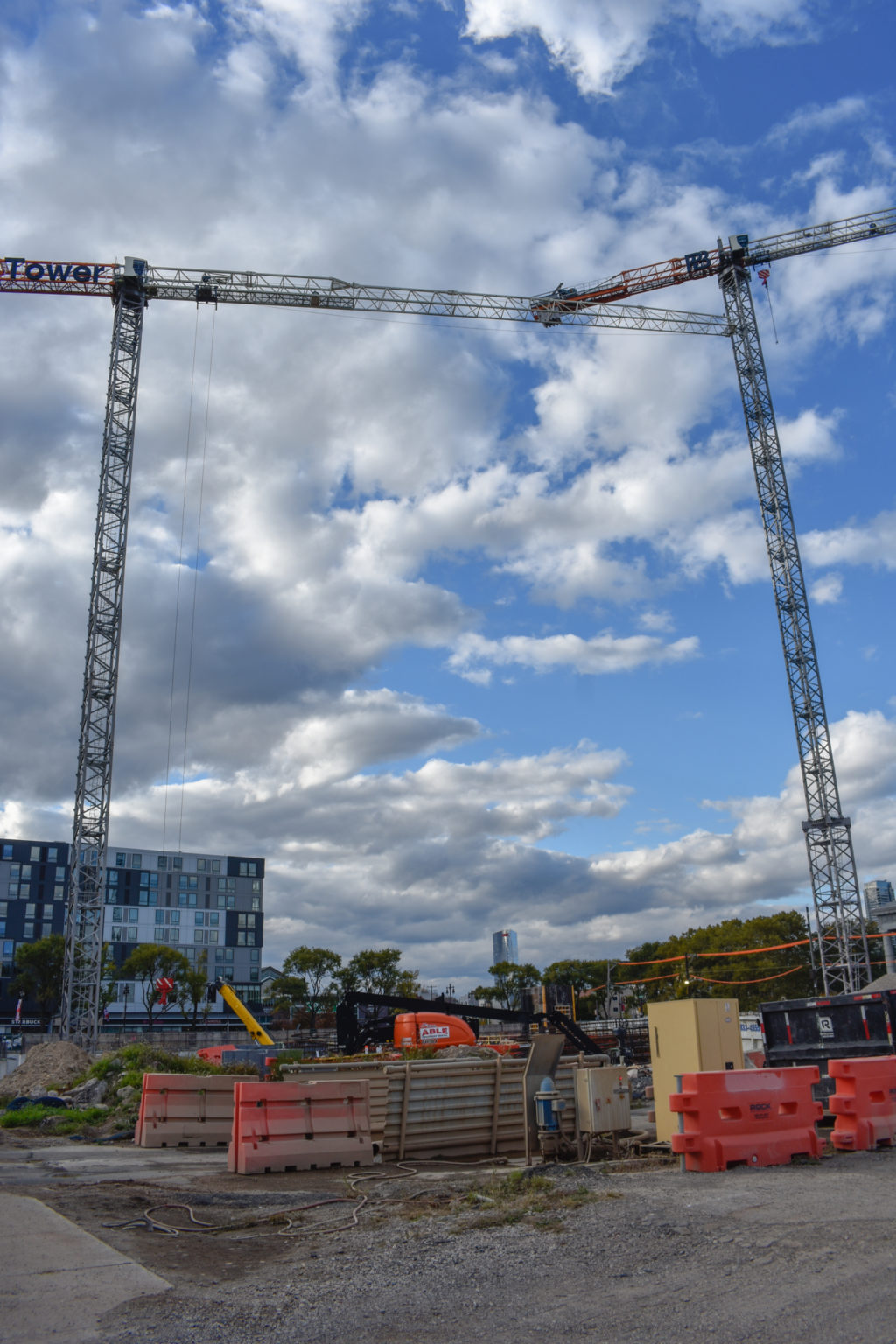 Tower Cranes Rise at Broad and Washington at 1001 South Broad Street in ...