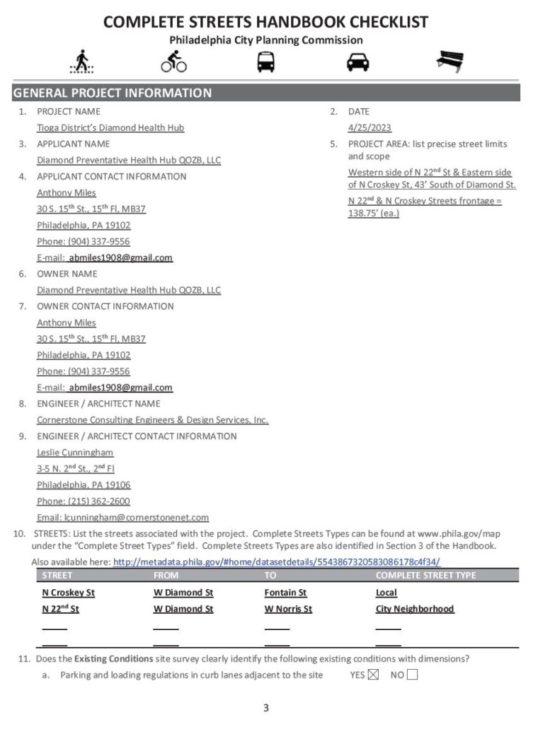 YIMBY Shares Streets Handbook Checklist for Tioga District's Diamond ...