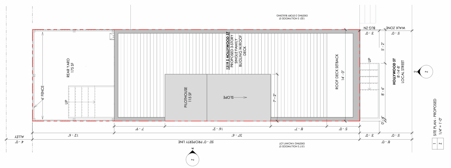 New Three-Story Single-Family House Planned at 1319 South Hollywood Street in Grays Ferry, South ...