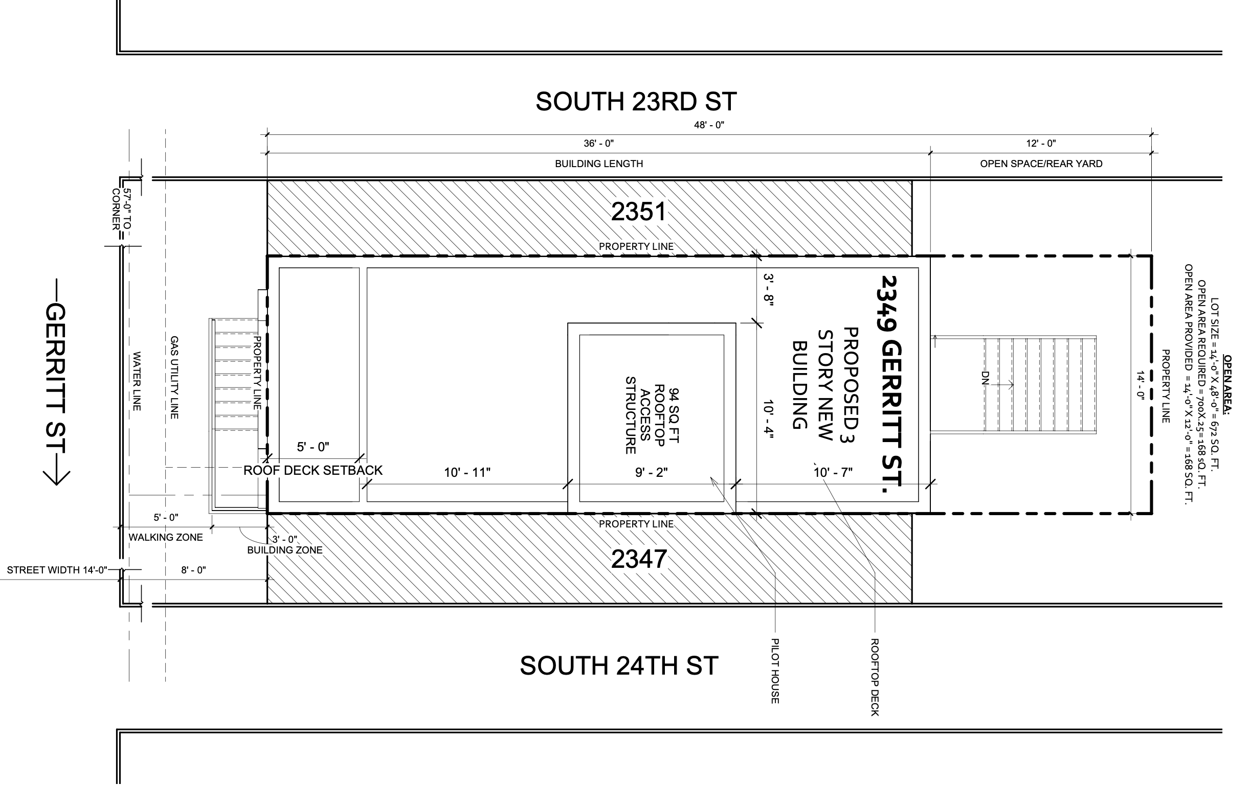 Permits Issued for a Three-Story Single-Family at 2349 Gerritt Street ...