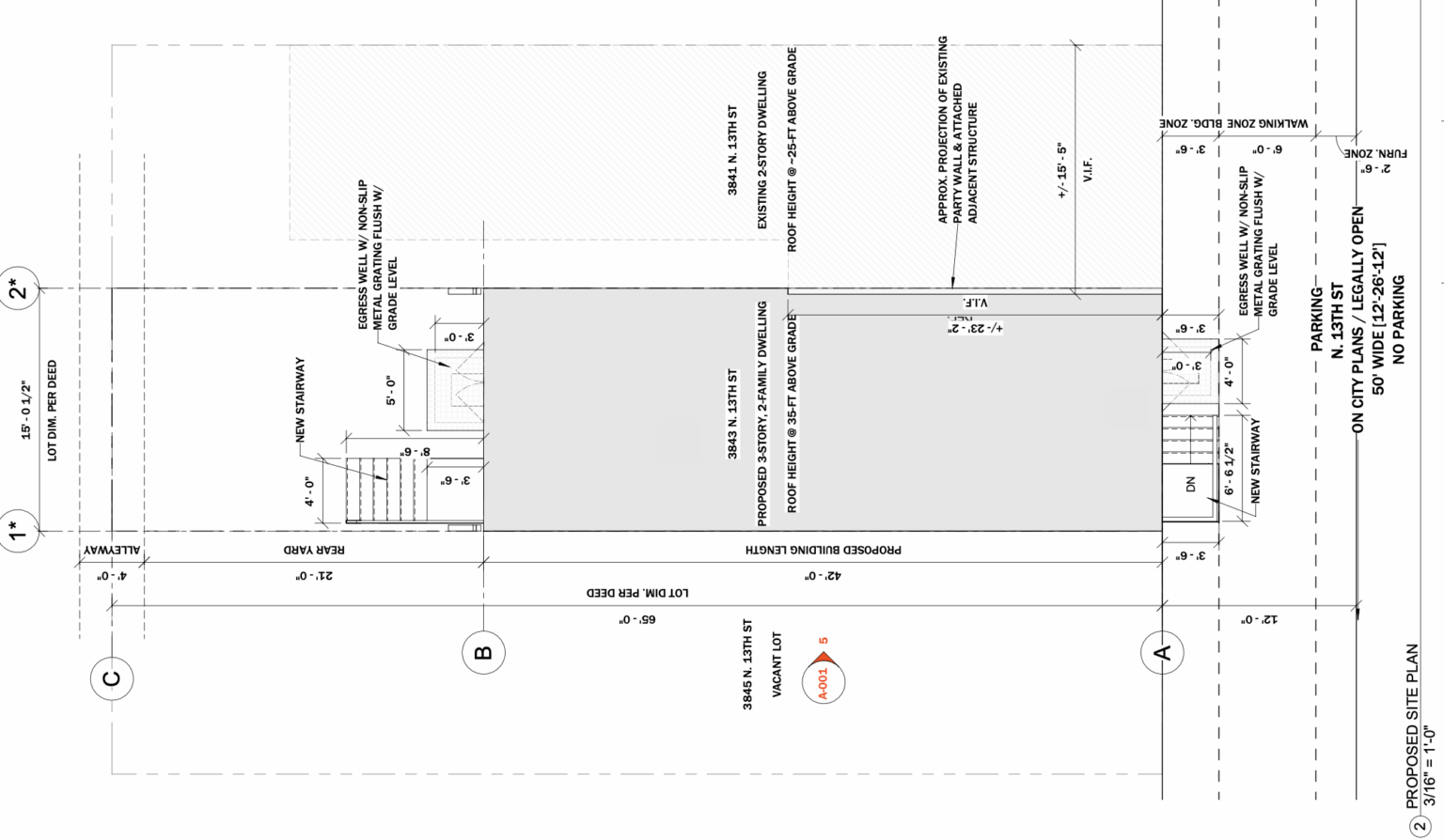 Permits Issued for a Three-Story Residence at 3843 North 13th Street in ...